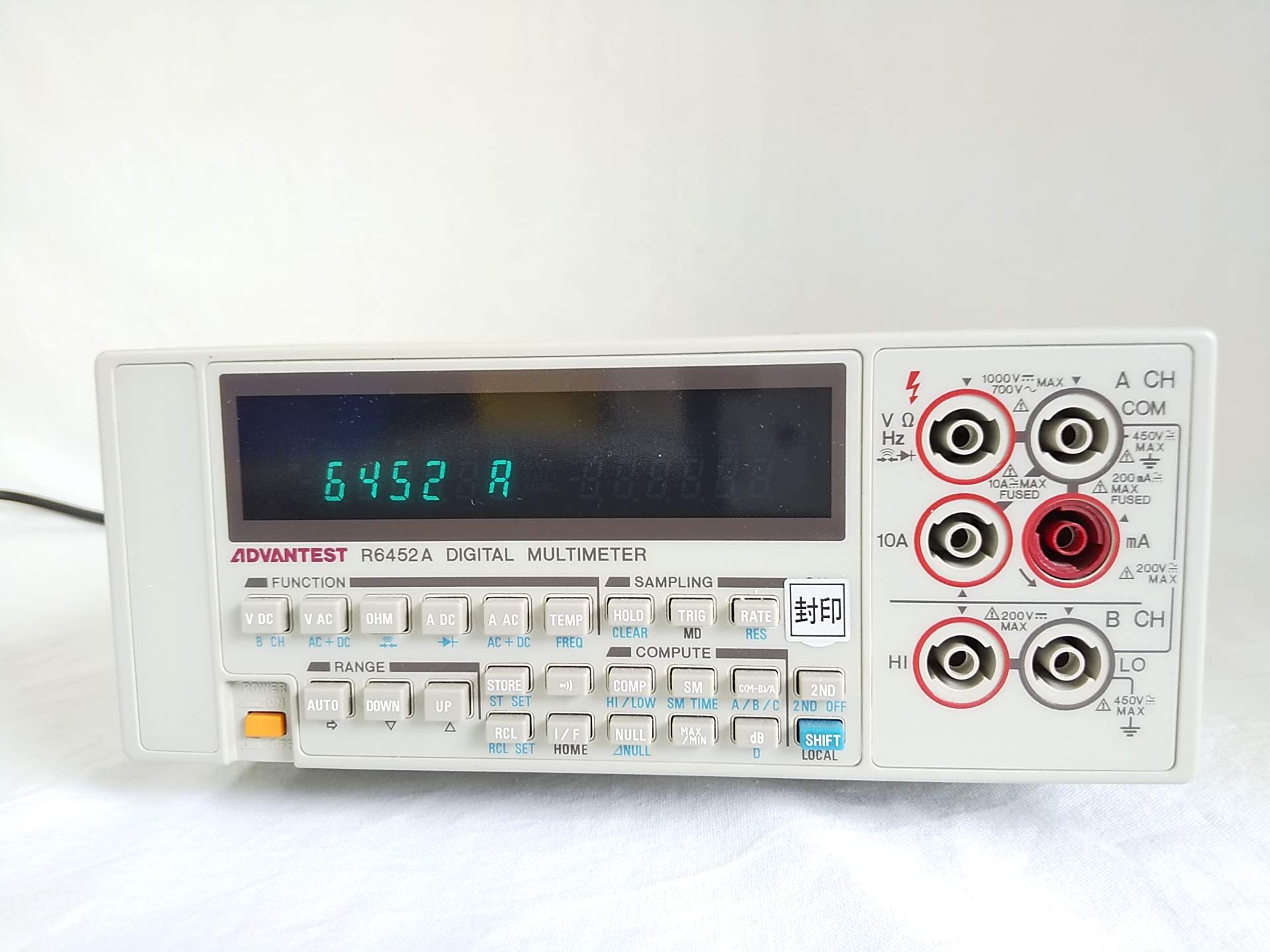 アドバンテスト R6452A デジタルマルチメータ | 中古計測器の販売・修理・買取と新品測定器販売【マルツ電波】